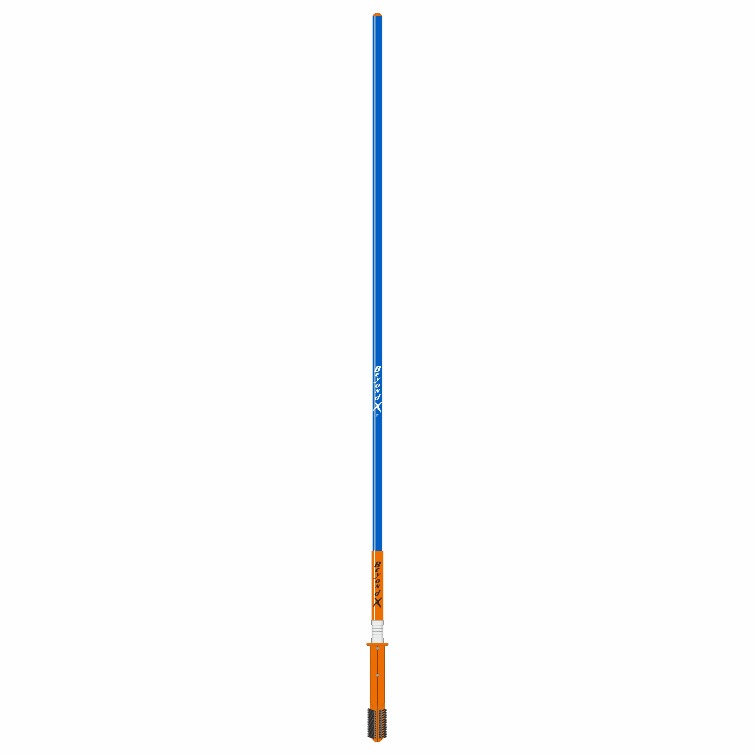 Blue 27mm Reinforced Plastic Flex pole: 166cm shaft w/ Xbas - Beyond-X